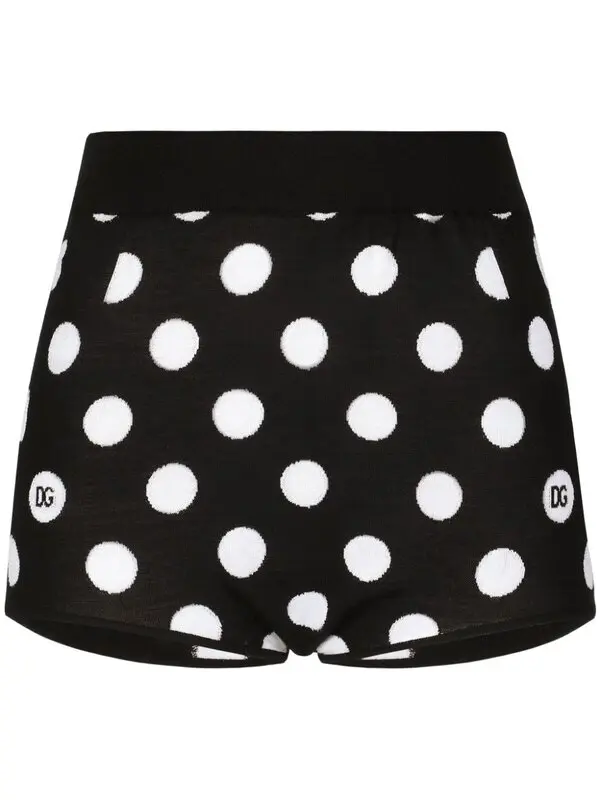 Dolce & Gabbana Polka-dot High-waisted Shorts