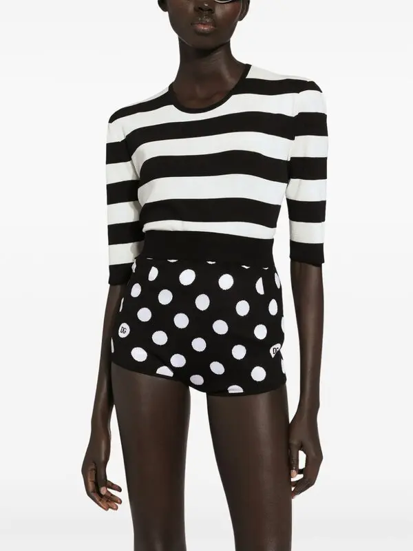 Dolce & Gabbana Polka-dot High-waisted Shorts