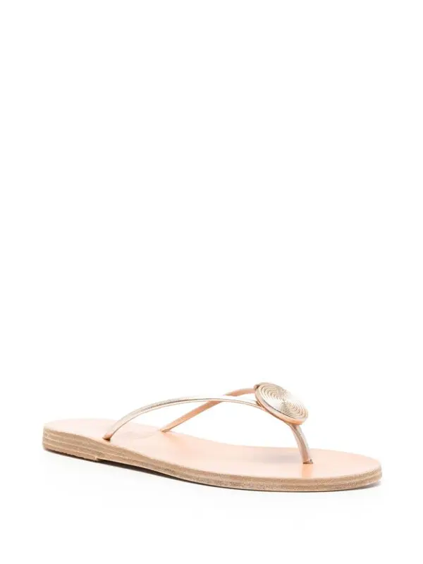 ANCIENT GREEK SANDALS Strovilos Leather Flip Flops