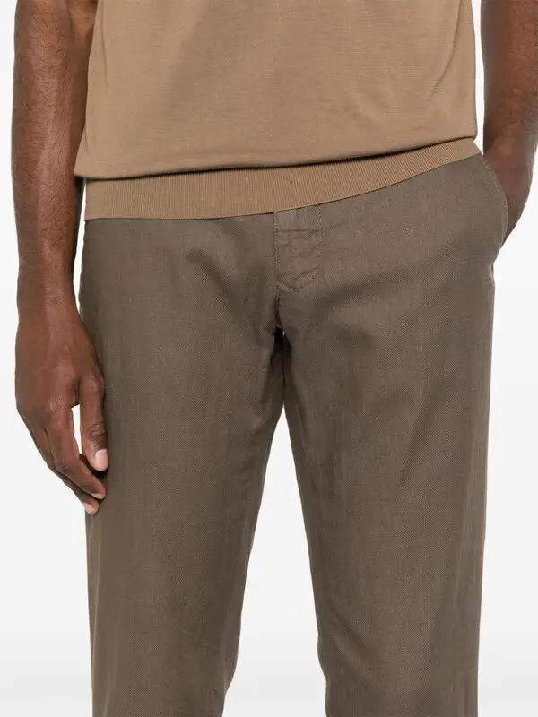 Incotex Logo-embroidered Trousers