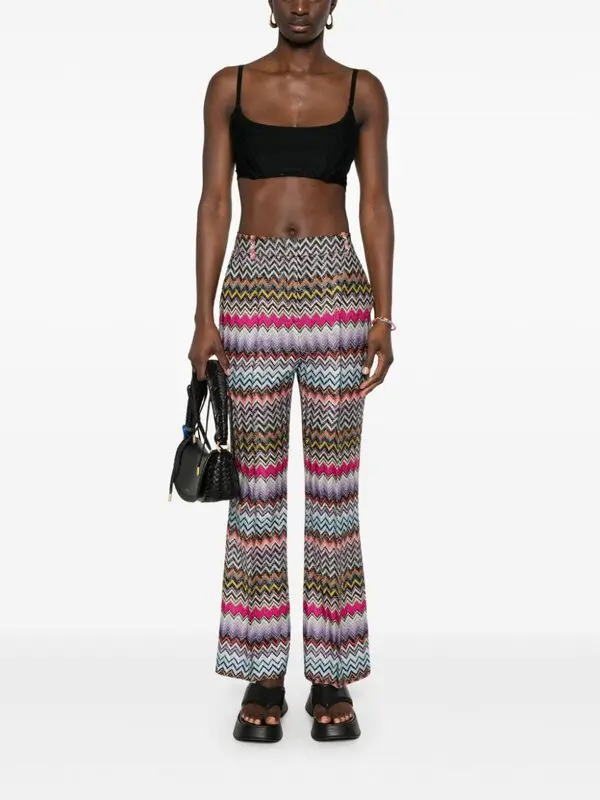 Missoni Capri Bootcut Tailored Trousers - Pink