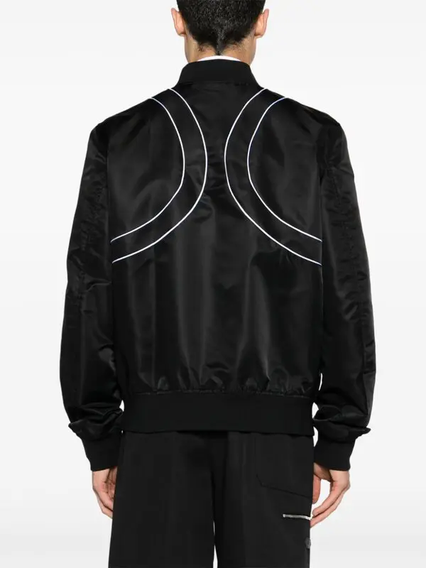 Alexander McQueen Piped-trim Zip-up Bomber Jacket