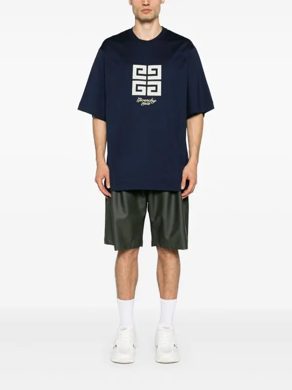 Givenchy 4g-motif Cotton T-shirt - Blue
