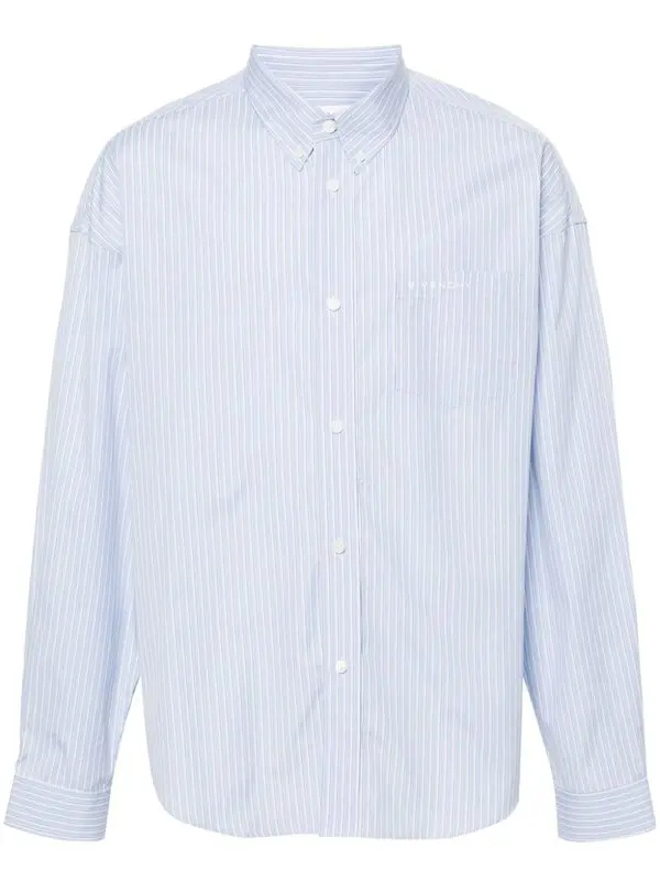 Givenchy Halo-stripe Cotton Shirt - Blue