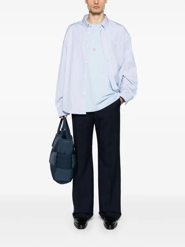 Givenchy Halo-stripe Cotton Shirt - Blue
