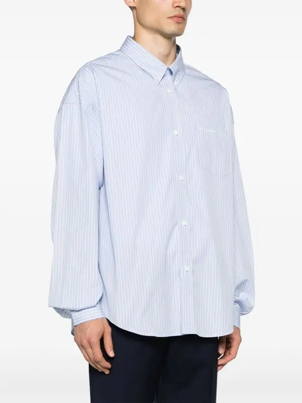 Givenchy Halo-stripe Cotton Shirt - Blue