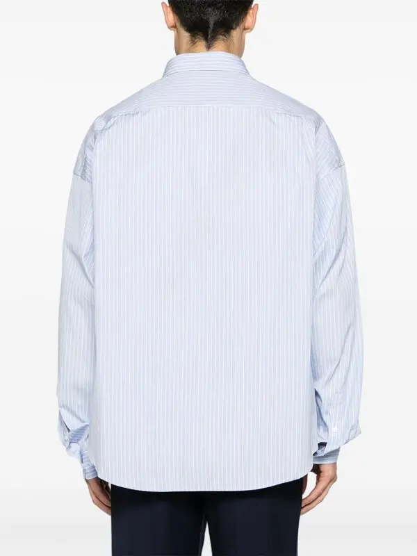 Givenchy Halo-stripe Cotton Shirt - Blue