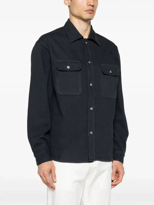 FRAME Long-sleeve Cotton Overshirt