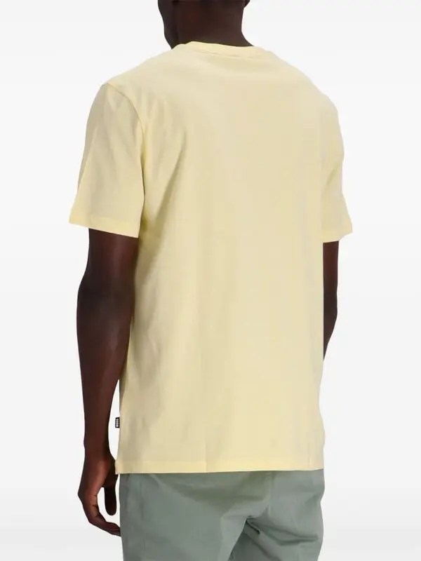 BOSS Cotton-jersey T-shirt With Logo Detail - Yellow