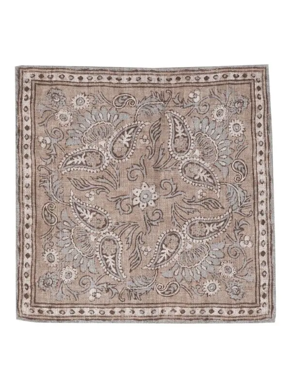 Brunello Cucinelli Double-face Pocket Scarf - Cyz45 Brown Multi