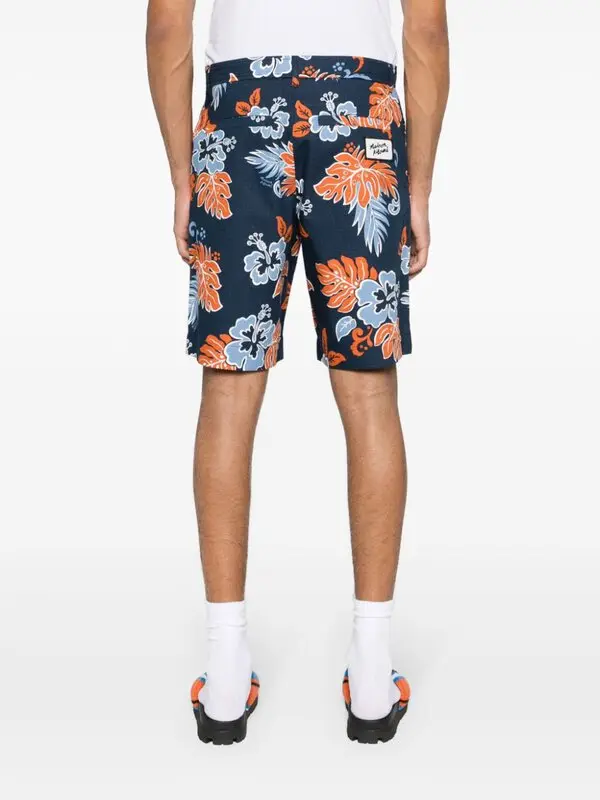Maison Kitsuné Floral-print Ripstop Shorts