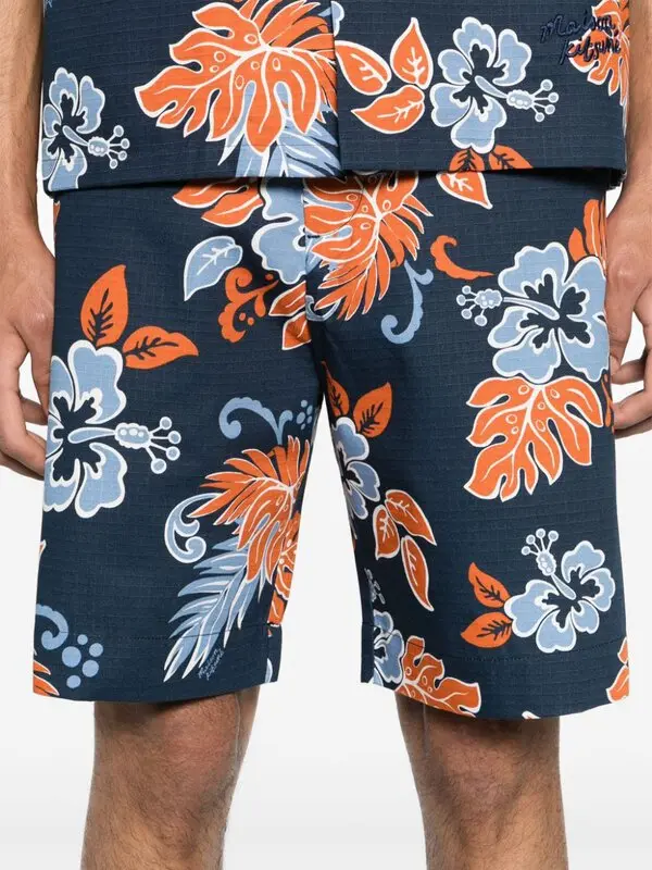 Maison Kitsuné Floral-print Ripstop Shorts