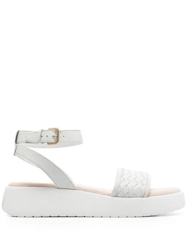 BUGATTI 45mm Kya Interwoven Leather Sandals - White