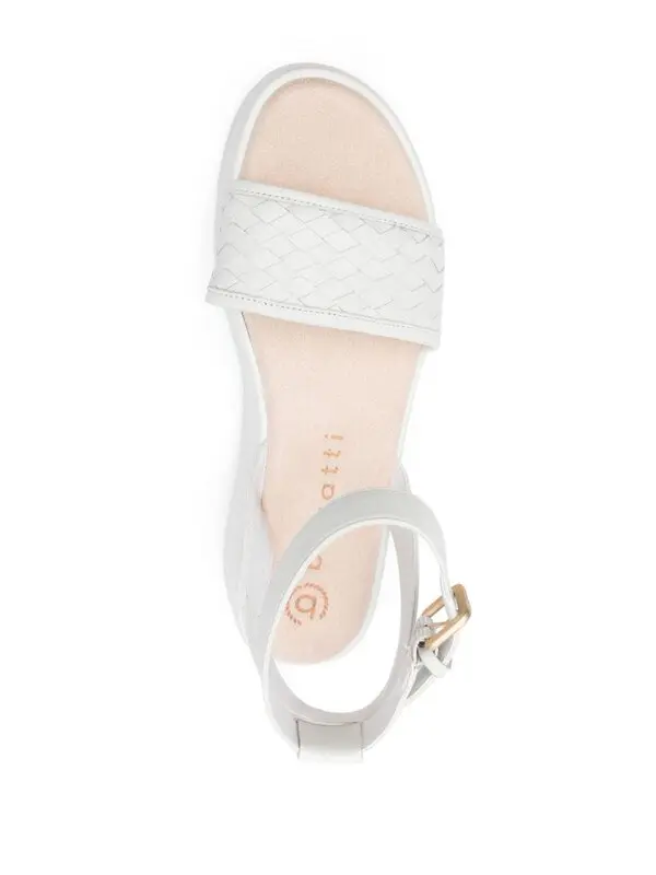 BUGATTI 45mm Kya Interwoven Leather Sandals - White