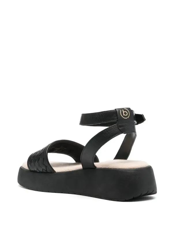 BUGATTI 45mm Kya Interwoven Leather Sandals - Black