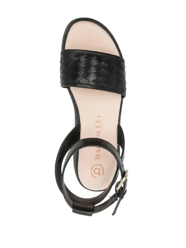BUGATTI 45mm Kya Interwoven Leather Sandals - Black