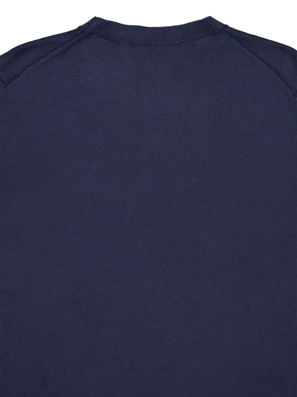 Boglioli Crew-neck Silk-cotton Blend T-shirt - Blue