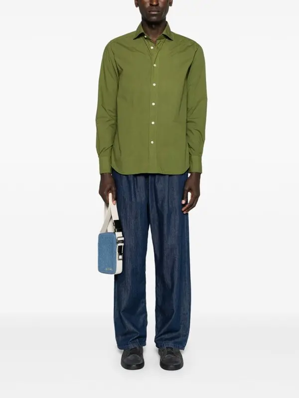TINTORIA MATTEI 954 Cutaway-collar Cotton Shirt