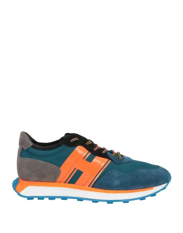 Hogan Multicolor Leather And Textile Fiber Sneakers - Deep Teal