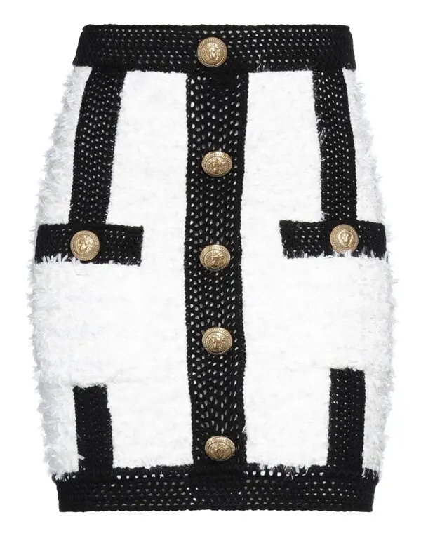 Balmain Mini Skirt Size Polyamide, Viscose, Polyester, Cotton