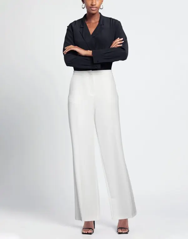 Pinko Wide Leg Trousers - White