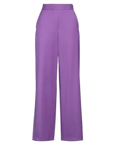 MSGM High Waisted Wide Leg Pants - Purple