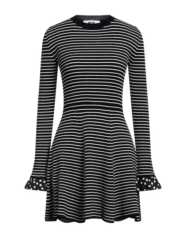MSGM Striped & Polka Dot Knit Mini Dress