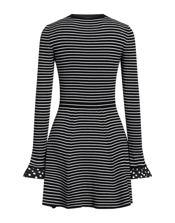 MSGM Striped & Polka Dot Knit Mini Dress