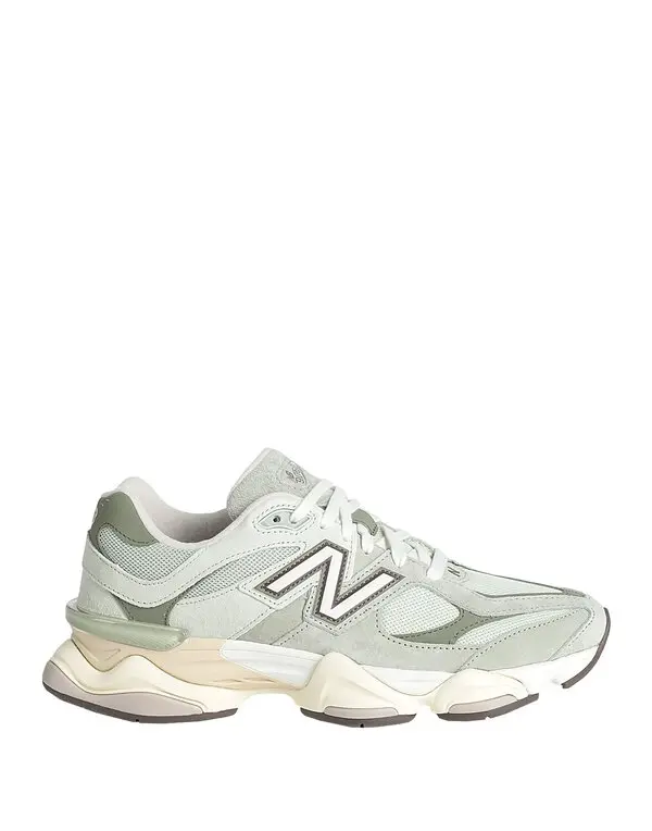 New Balance 9060 Sneakers Size Leather, Textile Fibers In Sage