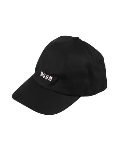 MSGM Cotton Gabardine Baseball Cap - Black