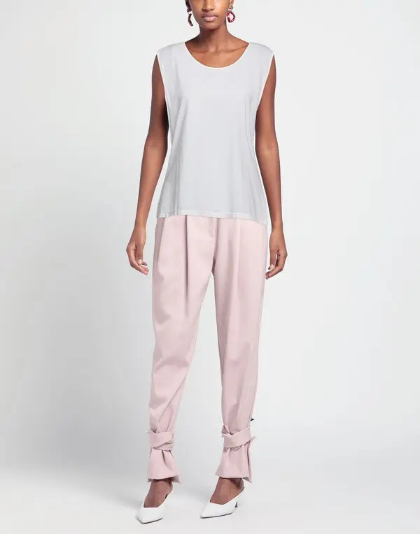 Rossopuro Sleeveless Crewneck T-shirt In Cotton And Elastane
