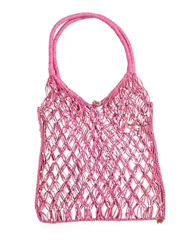 MADE FOR A WOMAN Straw Handbag With Beaded Detail