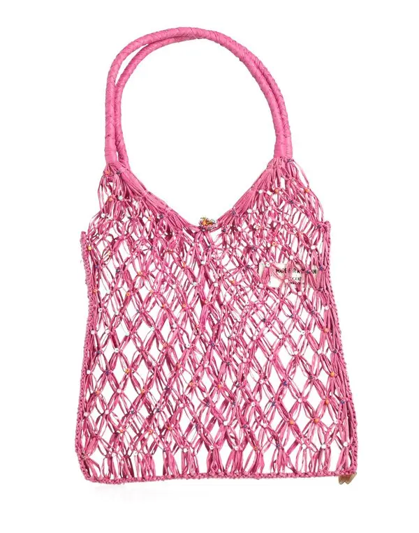 MADE FOR A WOMAN Straw Handbag With Beaded Detail