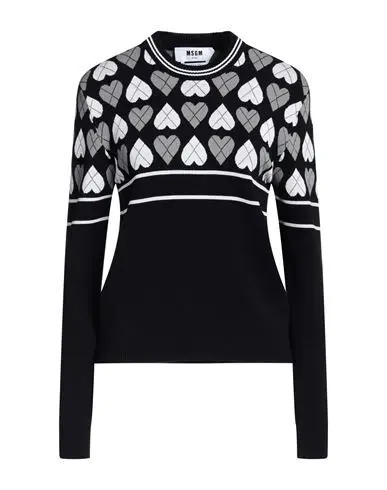 MSGM Multicolor Crewneck Sweater - Black