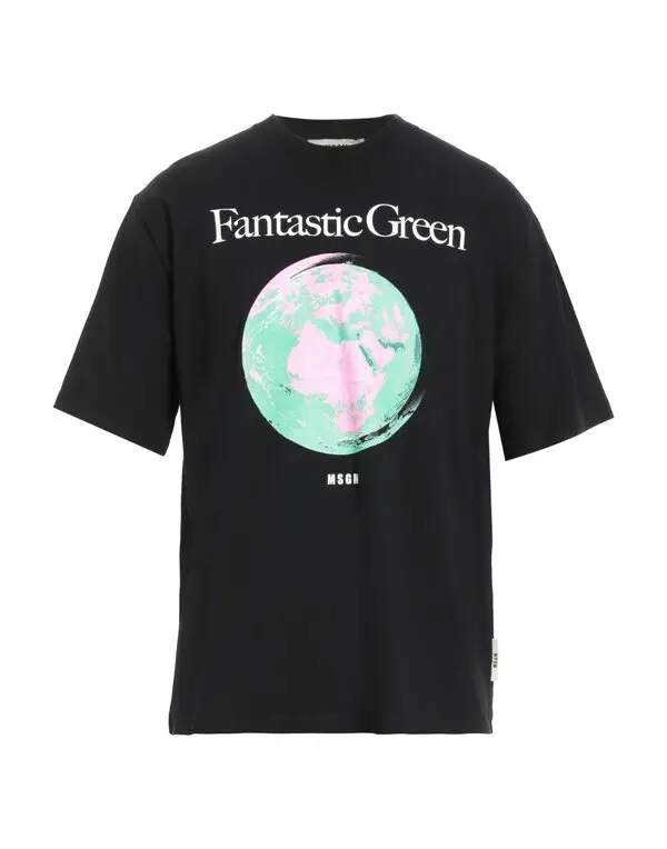 MSGM T-shirt Size Organic Cotton - Black