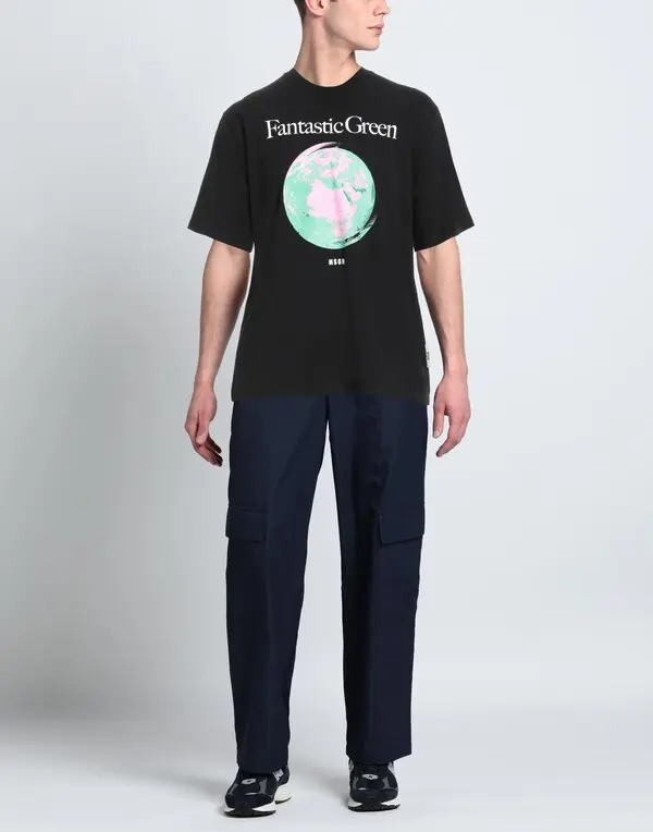 MSGM T-shirt Size Organic Cotton - Black