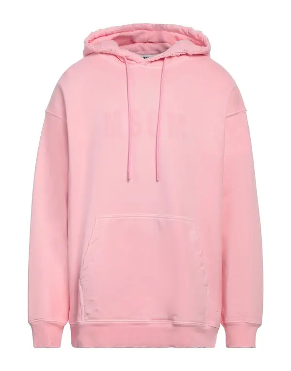 MSGM Cotton Fleece Sweatshirt With Logo Print