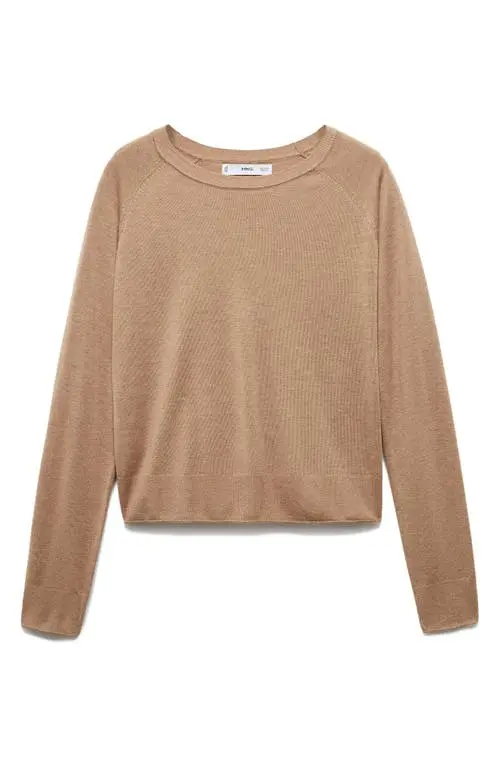 Mango Raglan Sleeve Crewneck Sweater