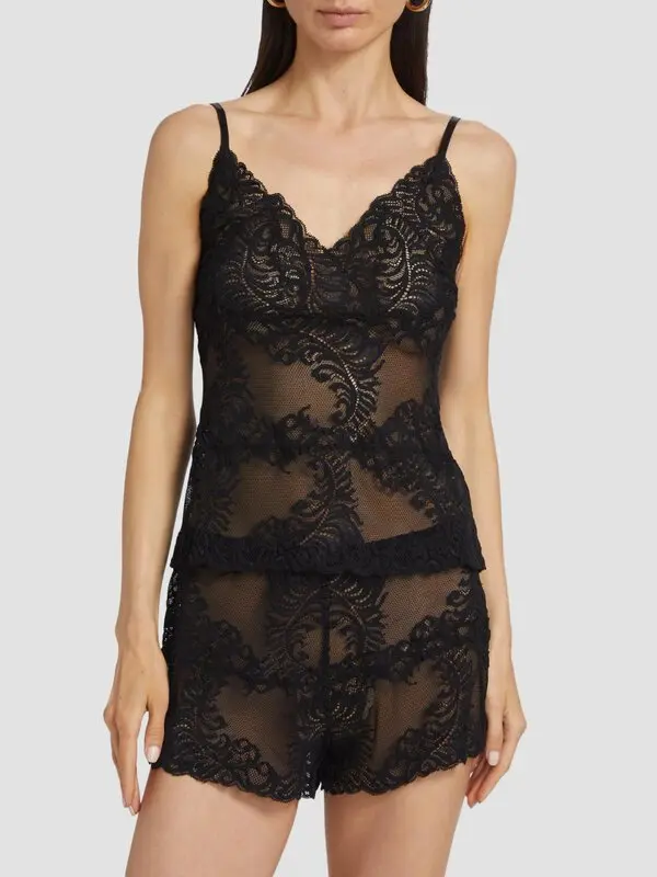 Natori Mesh Lace Short Pajamas