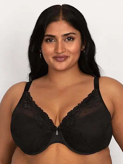 Victoria's Secret Curvy Couture Sheer Whisper Plunge T-shirt Bra - Black