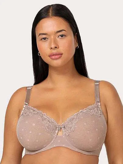 Victoria's Secret Curvy Couture Sheer Whisper Unlined Underwire Bra - Print