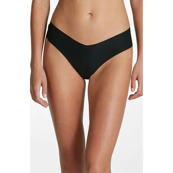 Commando Invisible Rib Thong - Black