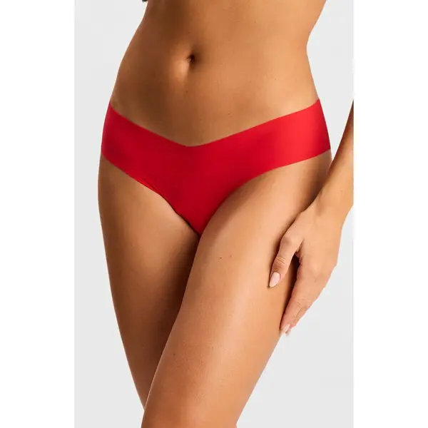 Commando Invisible Rib Thong - Scarlet