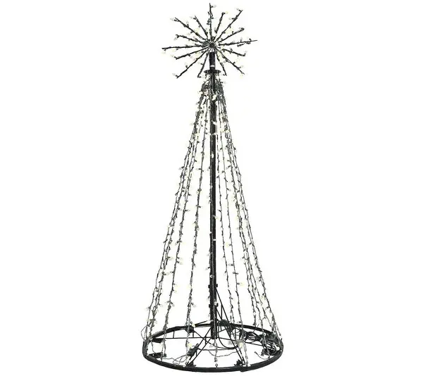 FRASER HILL FARM 9-ft. Light Tree With Starburs T Topper With W - One-color