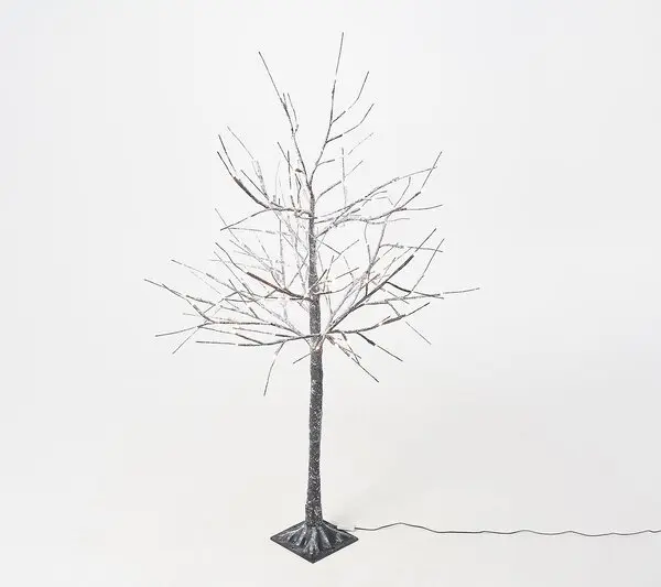 VALERIE PARR HILL As Is Indoor/outdoor 4' Birch Tree W/remote & Twinkle - One-color