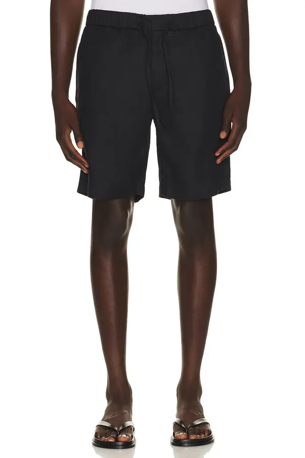 Frescobol Carioca Felipe Linen Shorts - Black