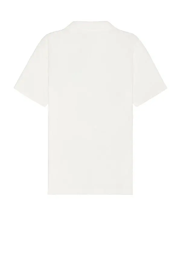 Frescobol Carioca Faustino Terry Cotton Blend Short Sleeve Polo In White - Ivory