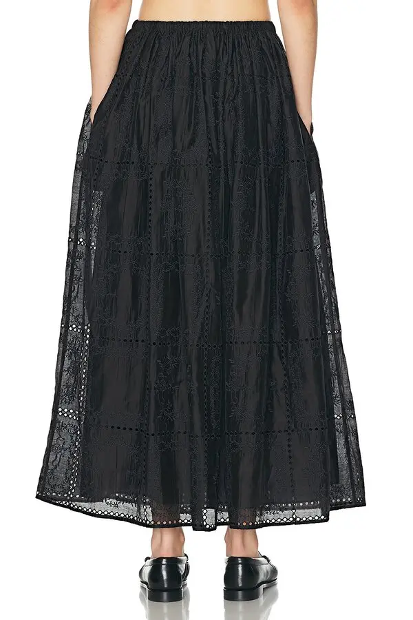HELSA Handkerchief Midi Skirt