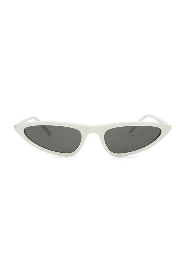 Saint Laurent Skinny Sunglasses - White & Grey