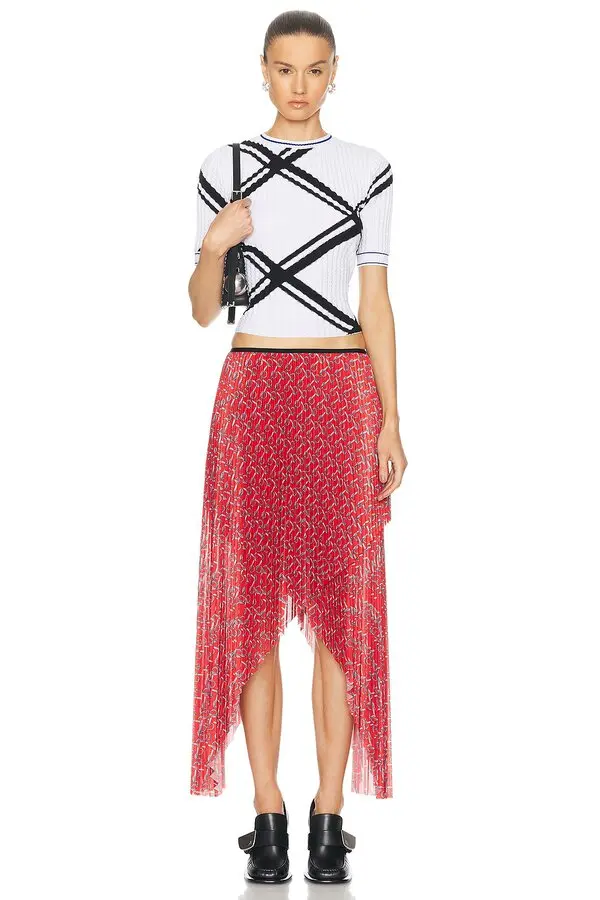 Burberry Pleated Midi Skirt